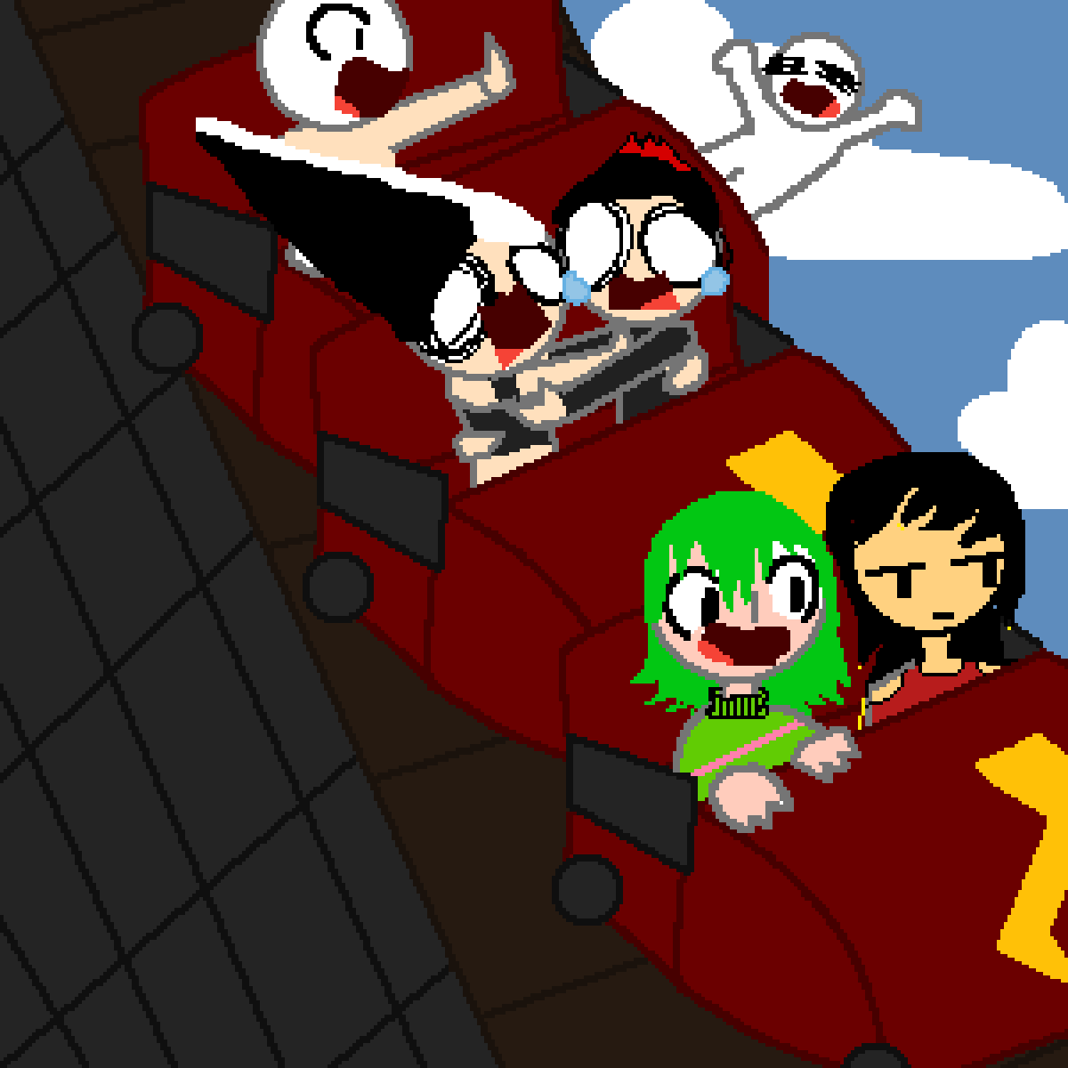 Pixilart - I added my self in dis drawing by YellowChloe