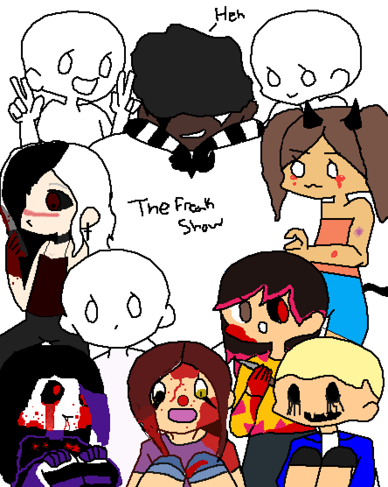 Editing pennywise - Free online pixel art drawing tool - Pixilart