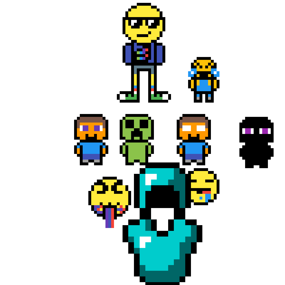 Editing emoji and minecraft - Free online pixel art drawing tool - Pixilart