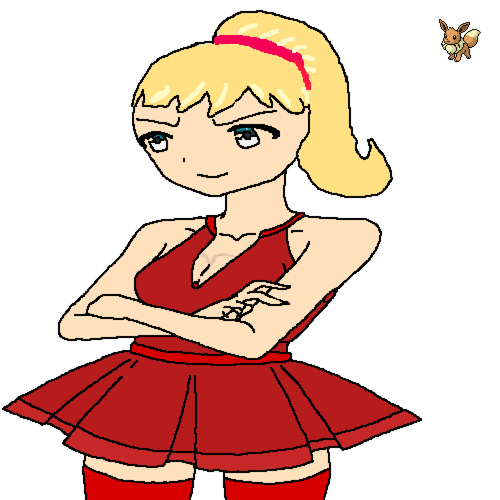 Editing Preppy cheerleader - Free online pixel art drawing tool - Pixilart