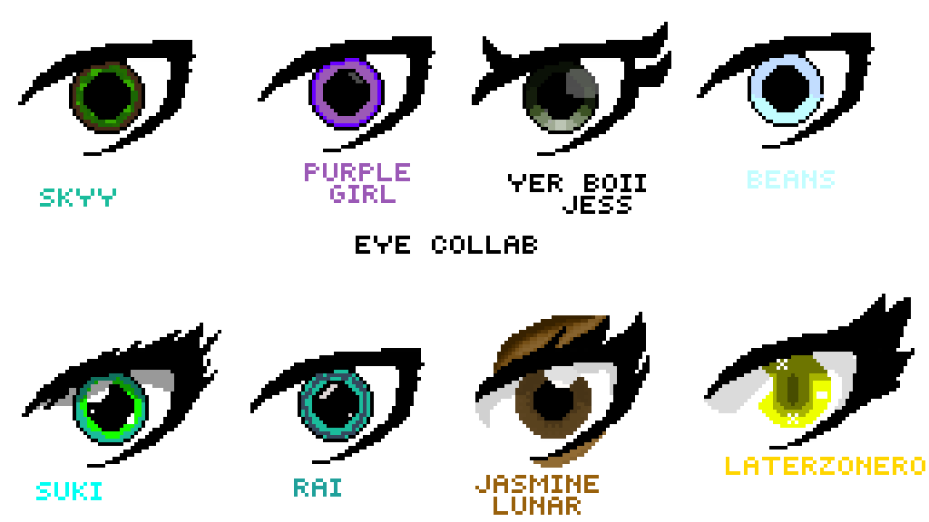 Editing Eye Collab - Free online pixel art drawing tool - Pixilart
