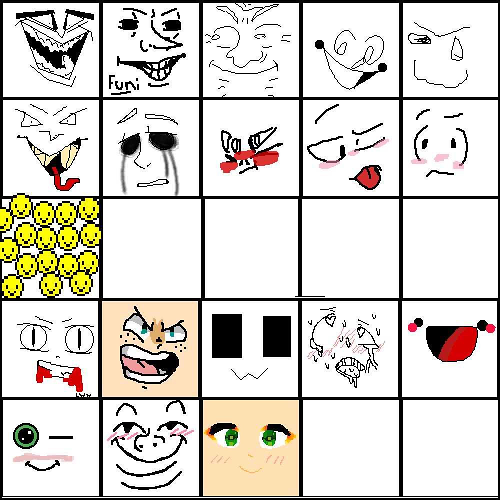 Editing make a face - Free online pixel art drawing tool - Pixilart