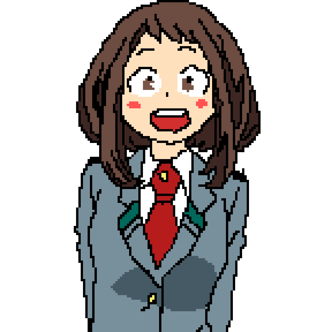 Editing Ochaco Uraraka - Free online pixel art drawing tool - Pixilart