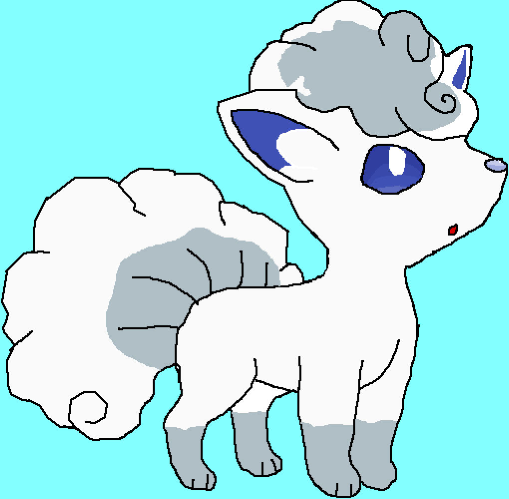 Pixilart - Alolan Vulpix by WolfyDaGreat