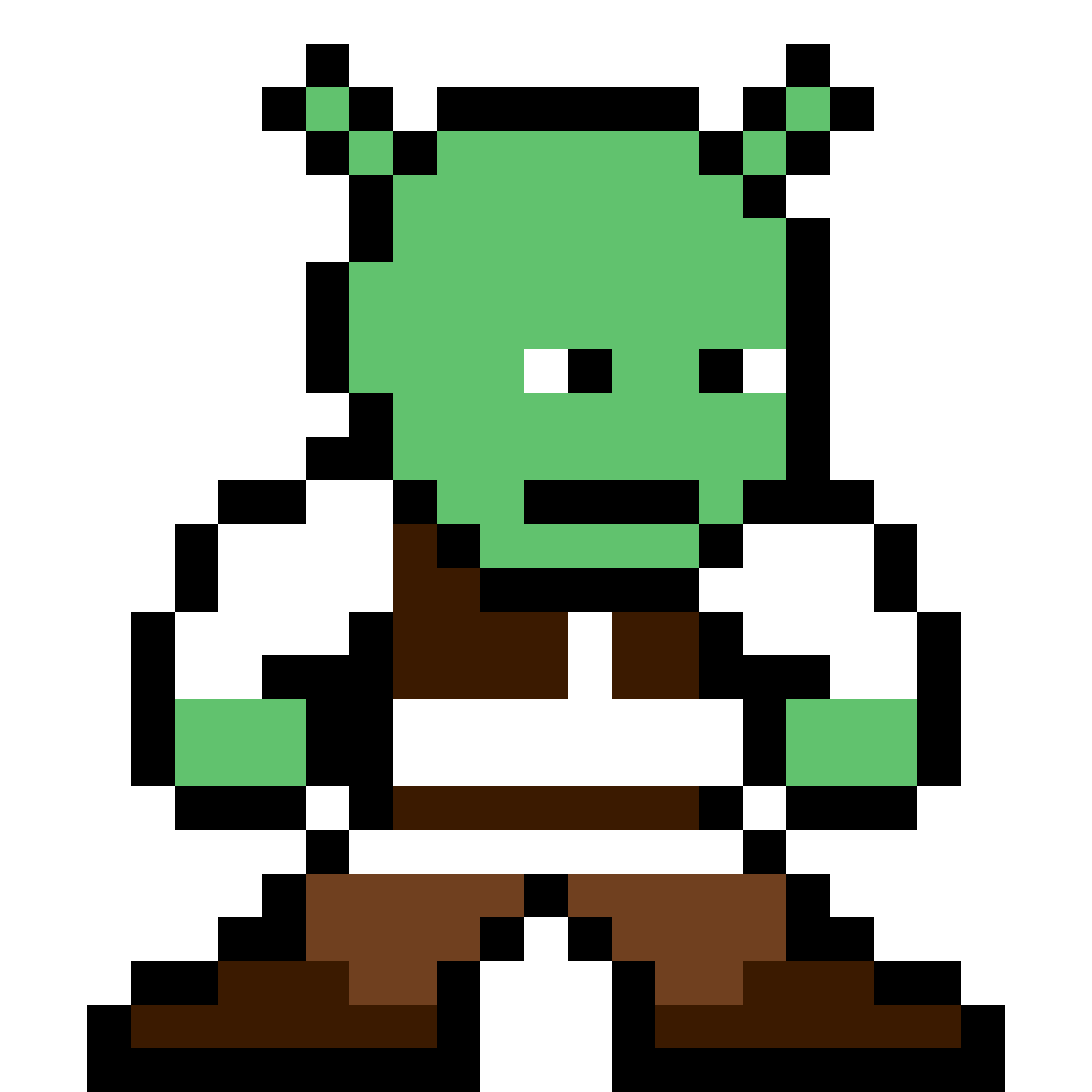 Pixilart - 8 bit shrek by hunters4658