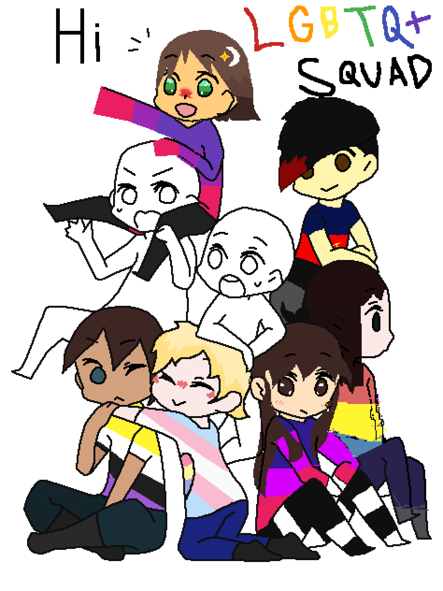 Editing Happy pride month - Free online pixel art drawing tool - Pixilart