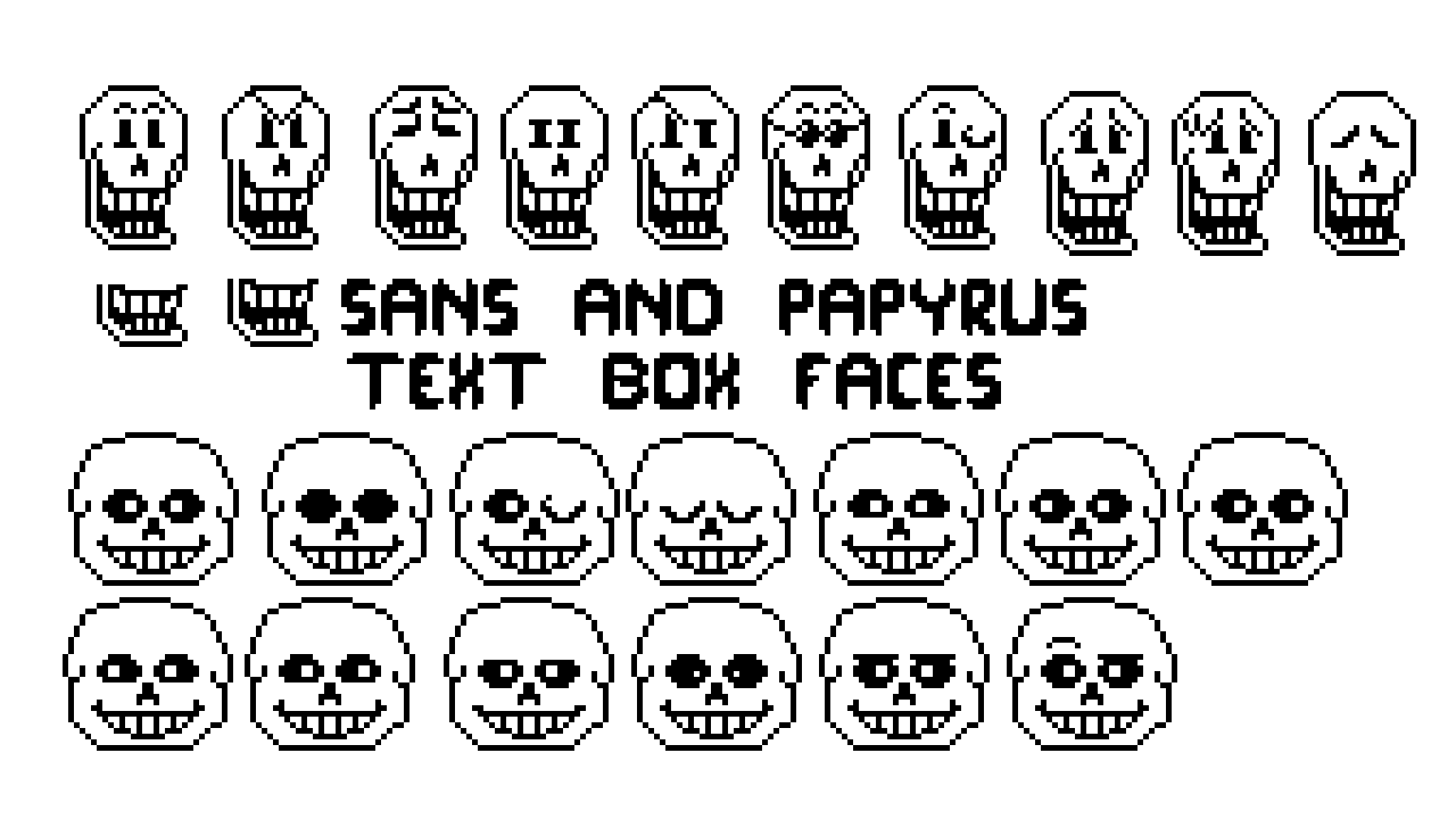 Pixilart - sans and pap text boxes by BlueboxDude