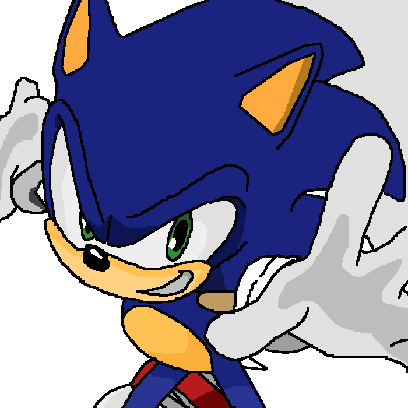 Pixilart - sonic by Glitched-artist