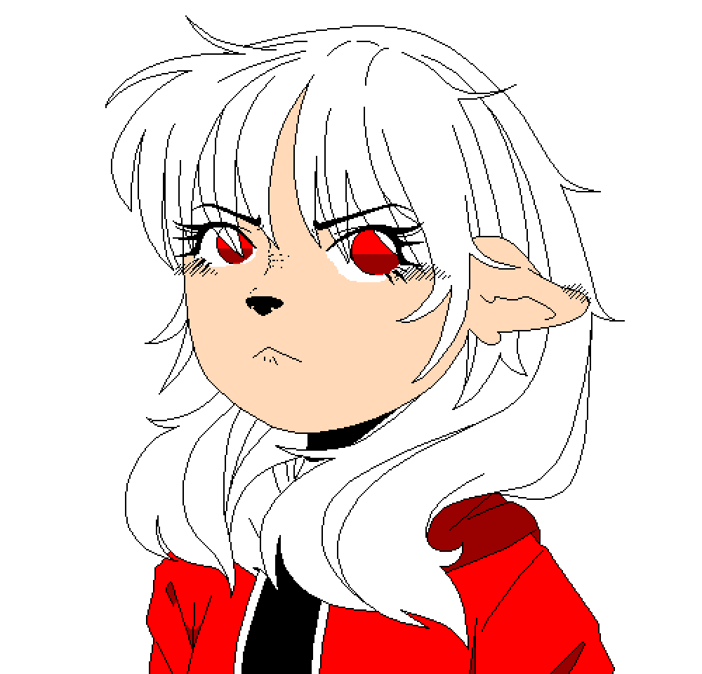 Editing HeavenFell!Sans as an amine mad human/wolf human - Free online pixel art drawing tool ...