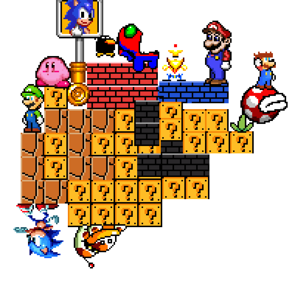 Pixilart - Mario head by STUPIDRT