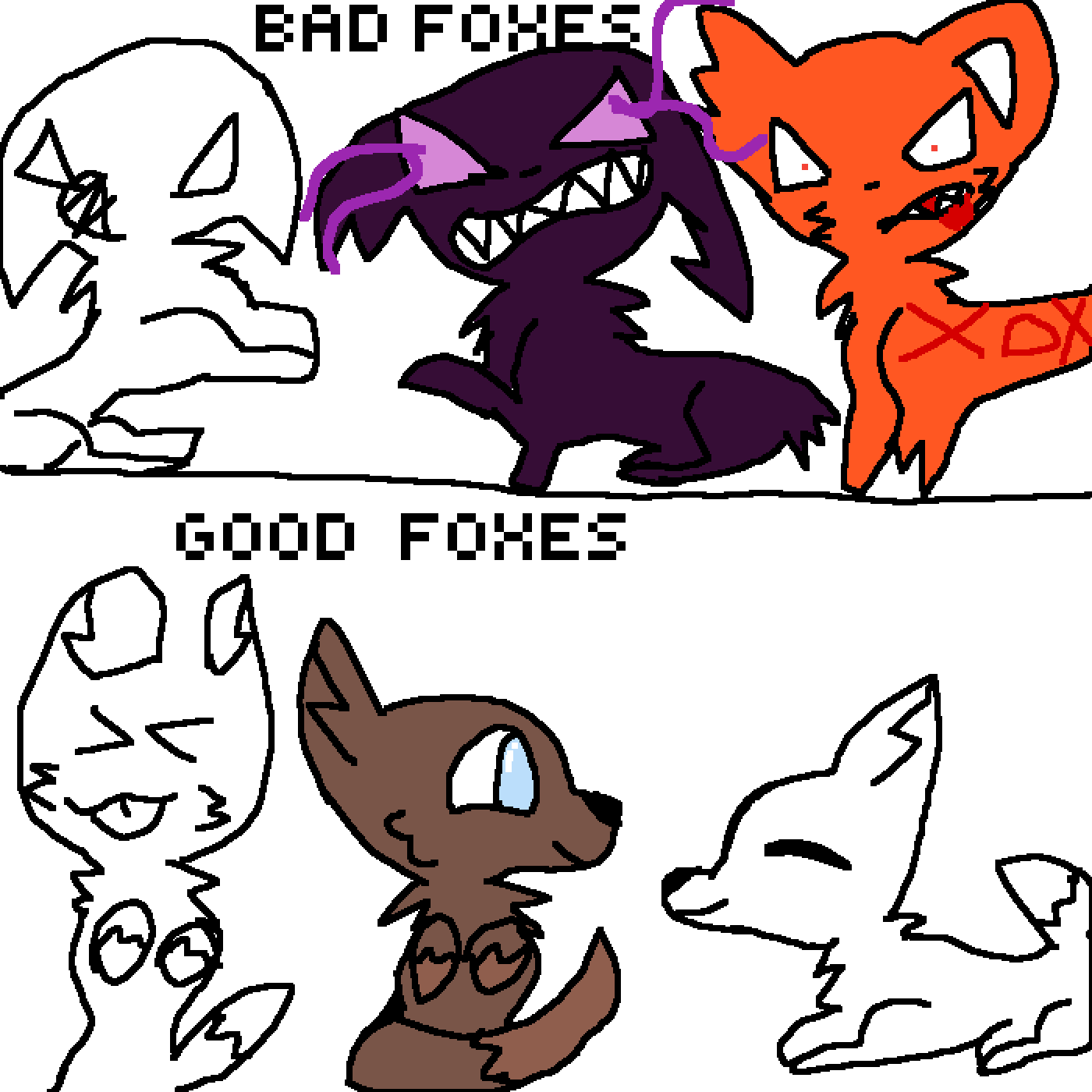 Editing Bad fox GANG - Free online pixel art drawing tool - Pixilart