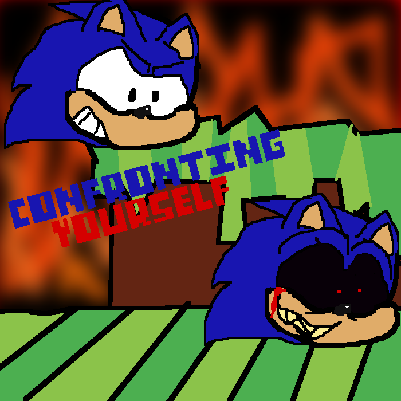 Pixilart - Confronting yourself by ThatKidWhoDrawz