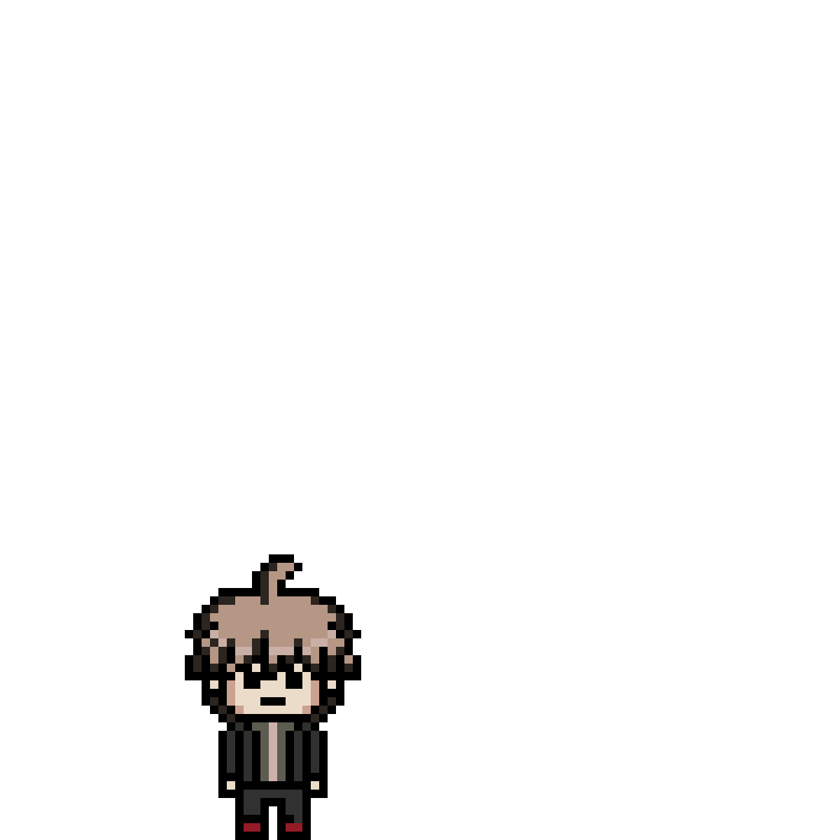 Pixilart - Makoto Naegi Pixel Sprite by Earlyroki