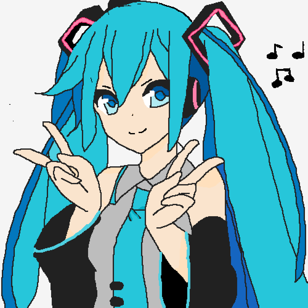 Pixilart - Hatune Miku by lil-psycho