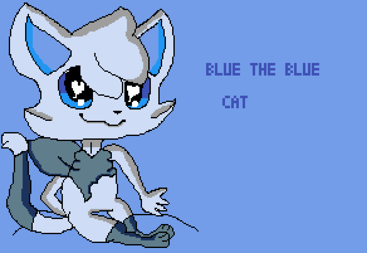 Pixilart - Blue The Blue Cat by CrimsonCotton