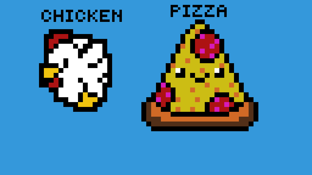 Editing chicken/pizza - Free online pixel art drawing tool - Pixilart