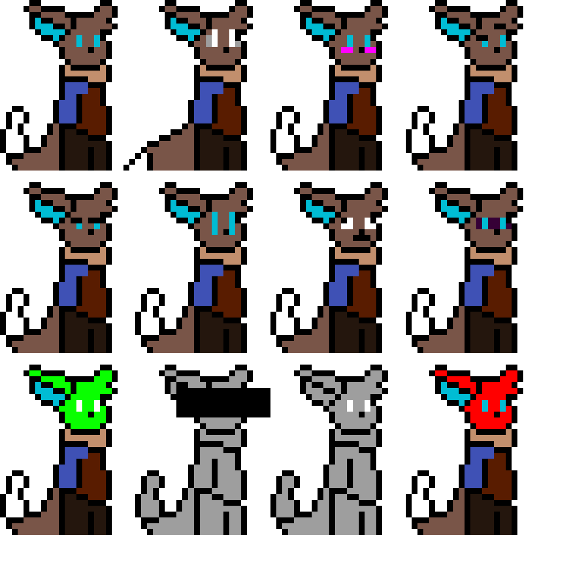 Pixilart - oliver (the new crevan) sprites by WolfoxeCrevan