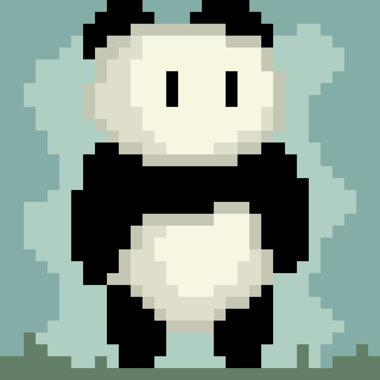 Pixilart - Panda Sprite by Stardustea