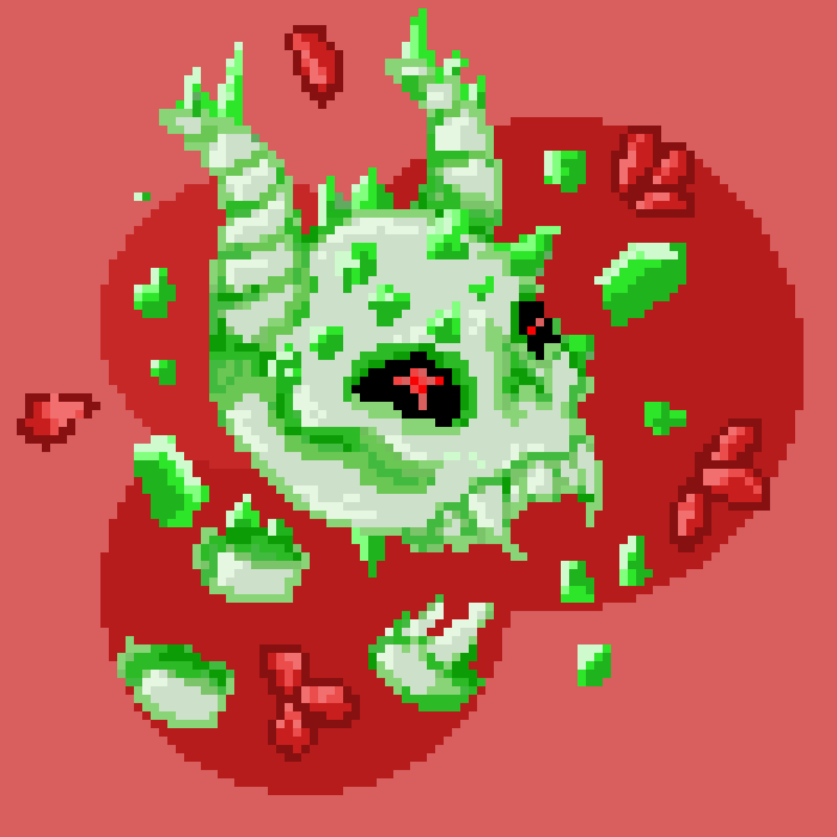 Pixilart - Emerald Skull by AppleTeeth