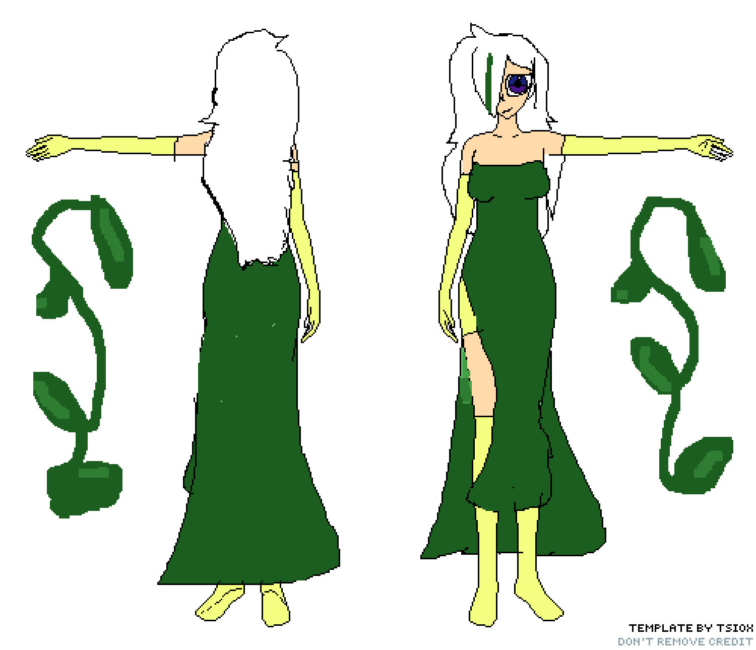 Editing the vines - Free online pixel art drawing tool - Pixilart