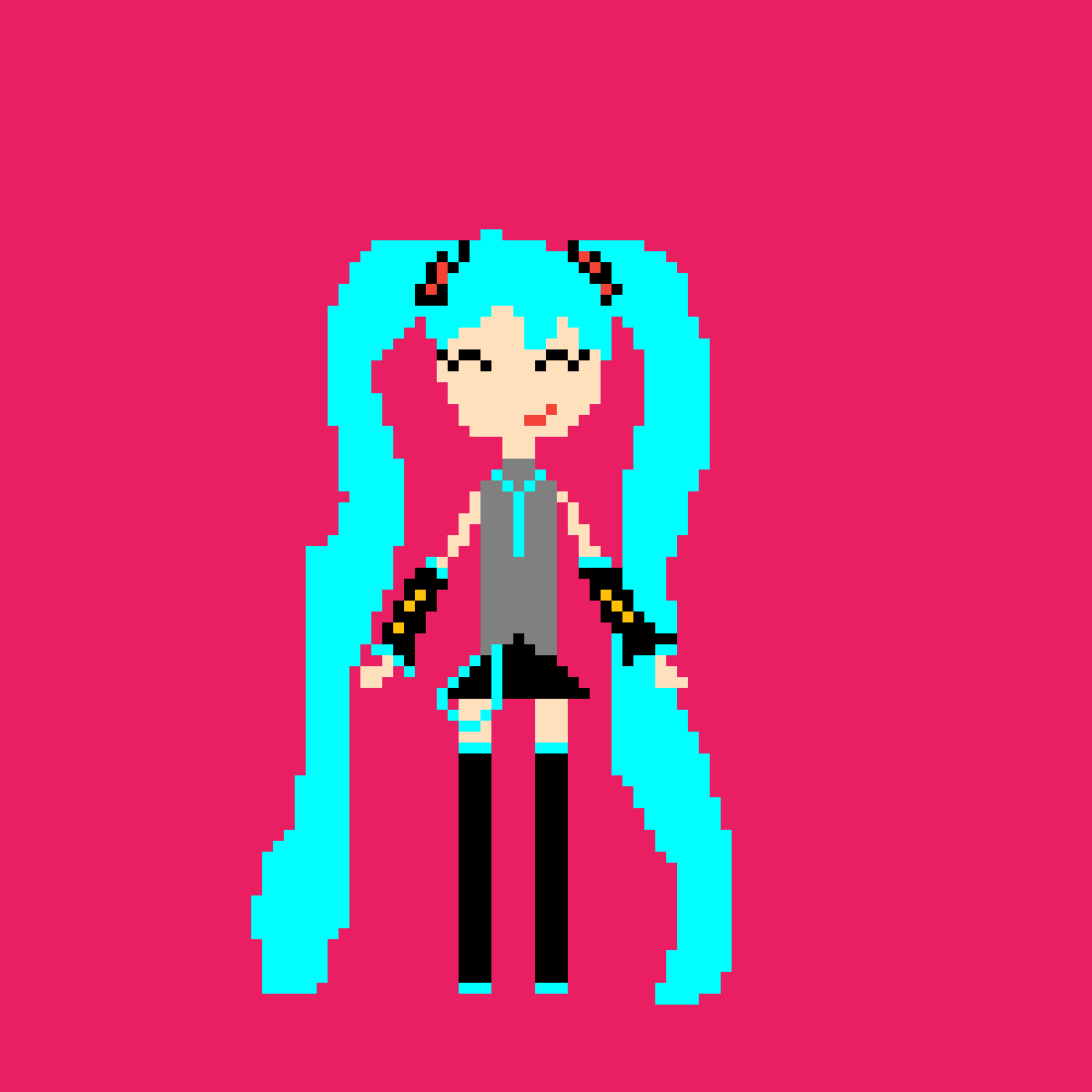 Pixilart - hatsune miku by Anonymous
