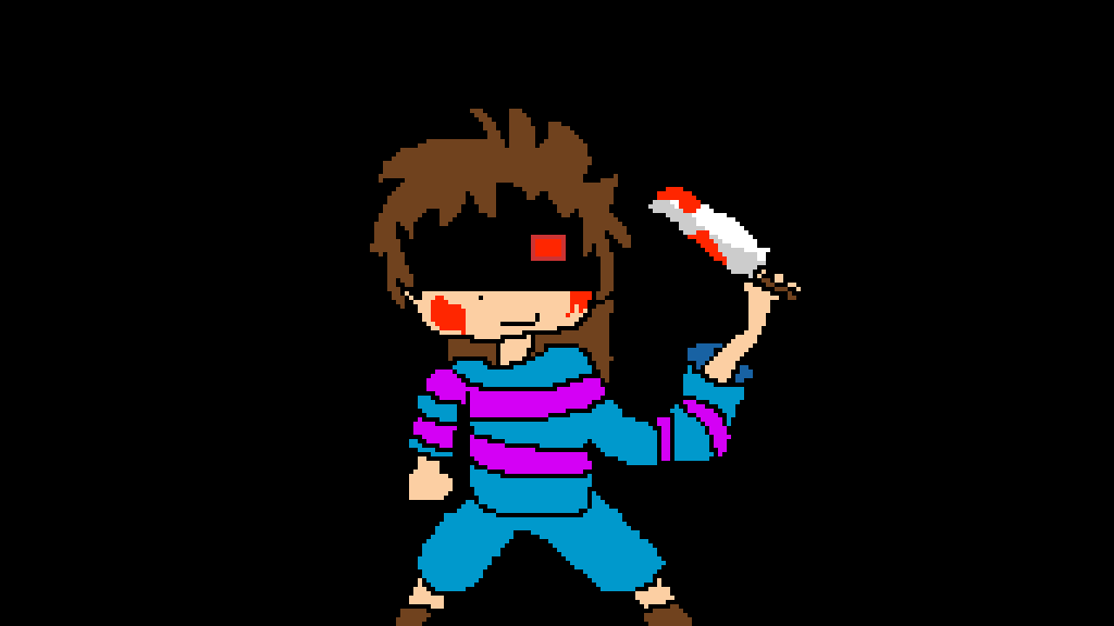 Pixilart - UnderTale Frisk (Genocide Run) by the420MlgDogePr