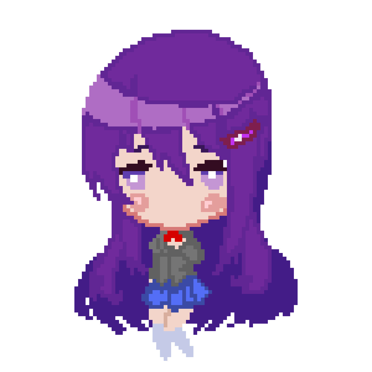 Editing Yuri (DDLC) - Free online pixel art drawing tool - Pixilart