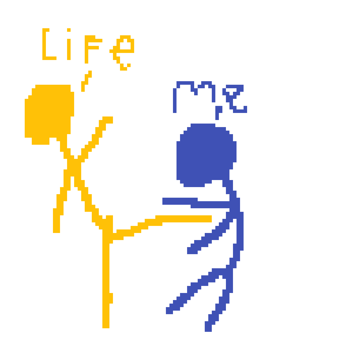 Editing Life vs. Me - Free online pixel art drawing tool - Pixilart