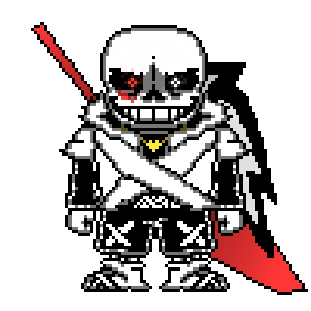 Pixilart - cross underverse by Glitched-artist