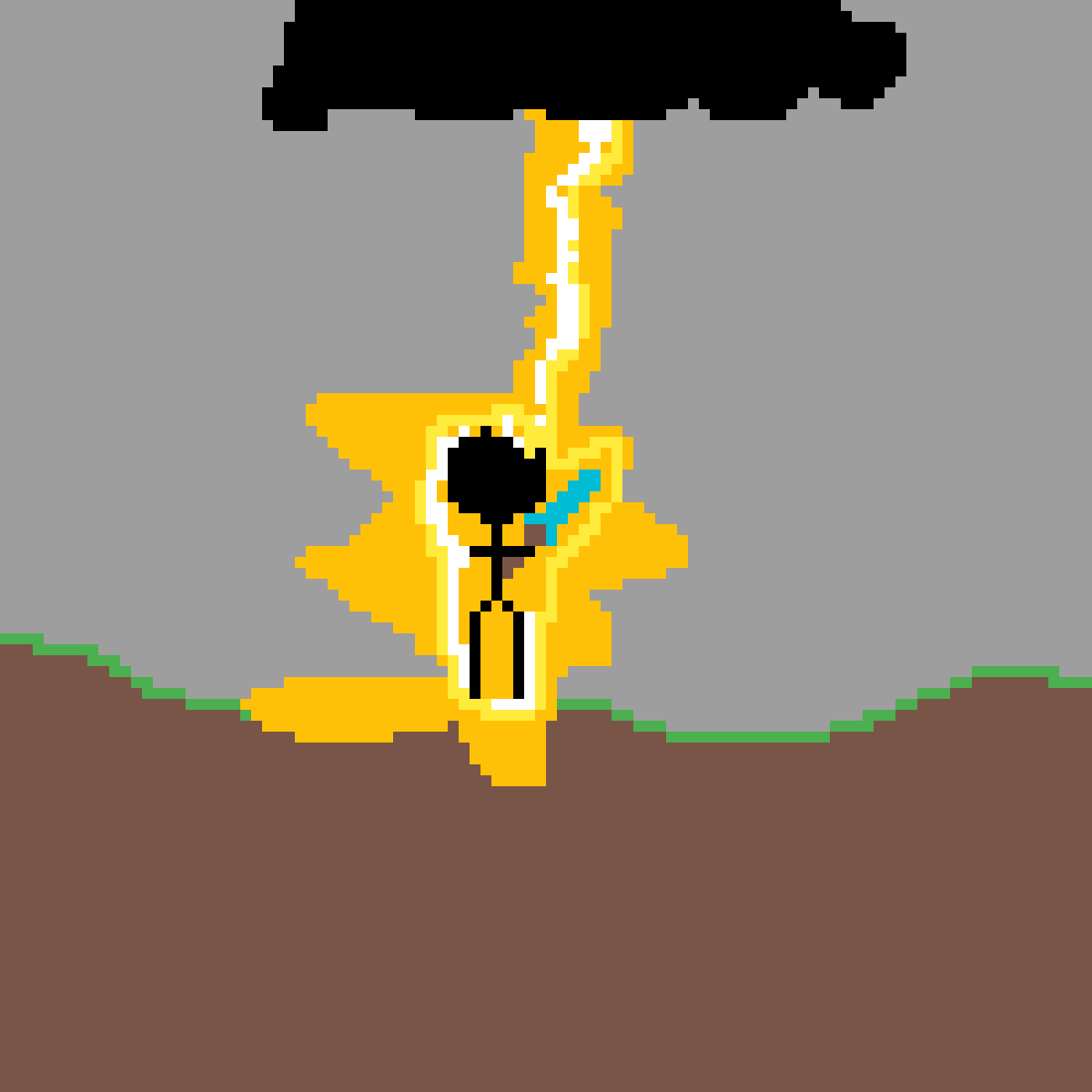 Editing Stick Figure Being Struck By Lightning - Free online pixel art ...
