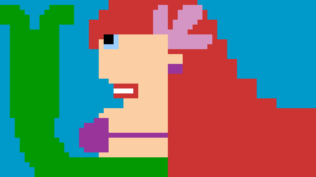 Editing ARIEL, THE LITTLE MERMAID - Free online pixel art drawing tool ...