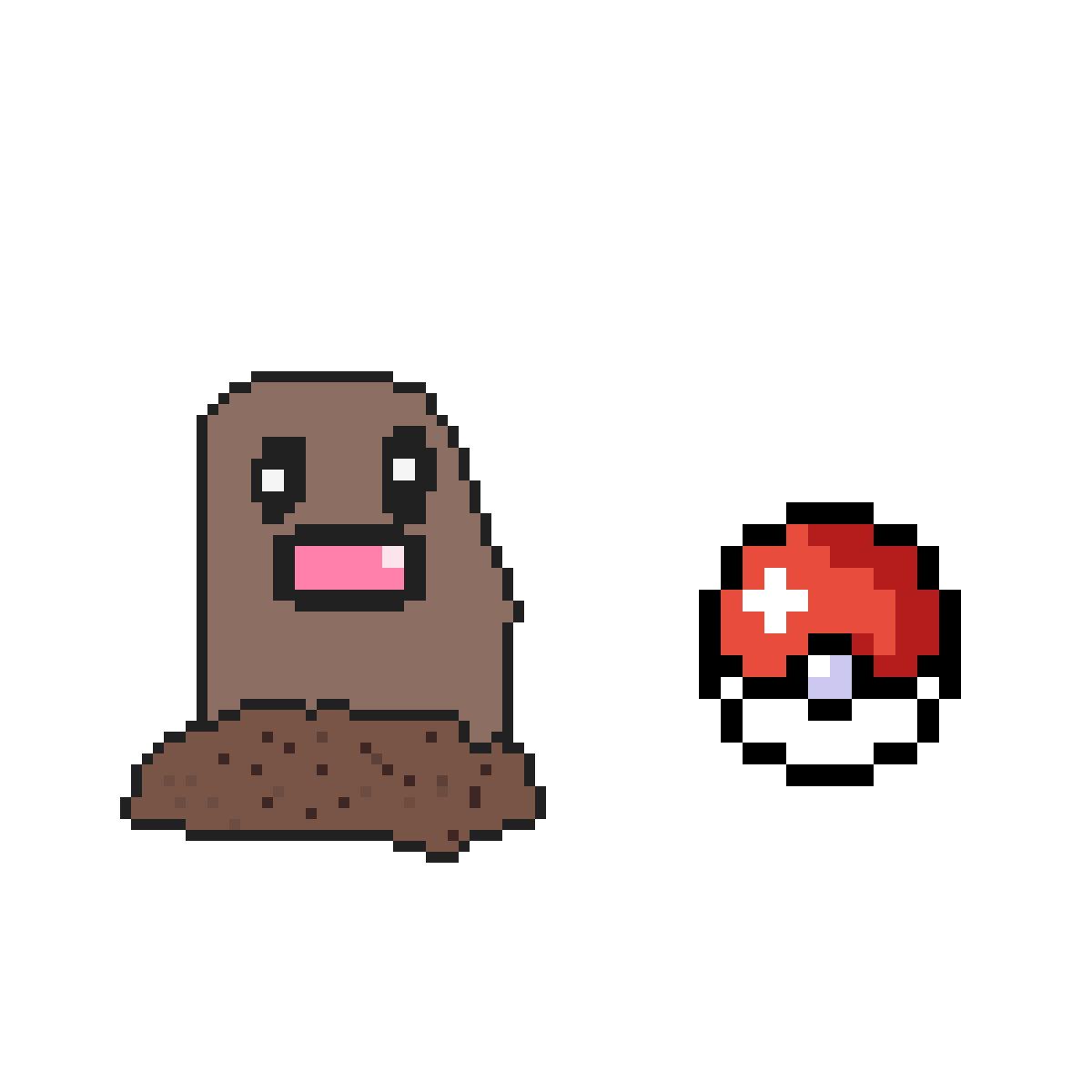 Editing diglett and pokeball - Free online pixel art drawing tool ...