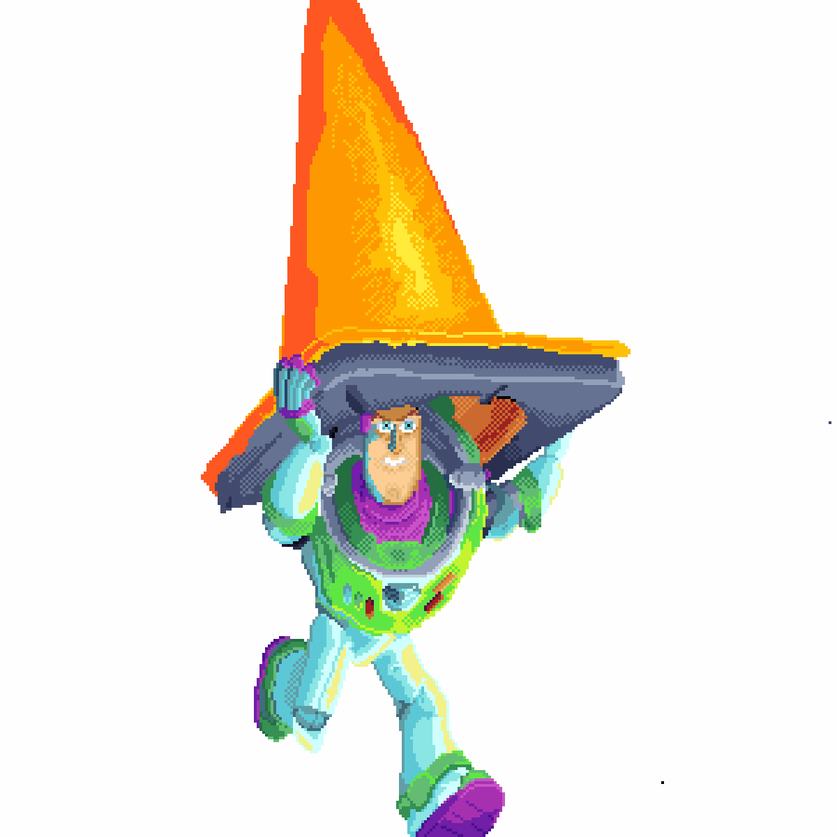 Pixilart - Buzz running with cone by DX0HdAzYrFLH1Qt