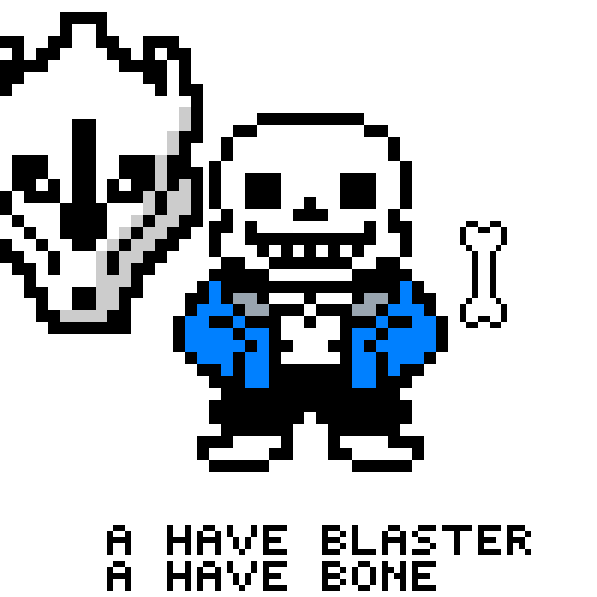 Editing sans:a have blaster a have bone - Free online pixel art drawing ...