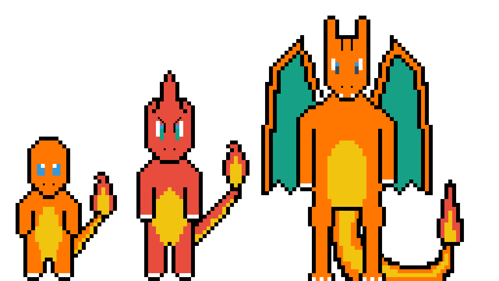 Pixilart - Charmander Evolution by 21stDoctor