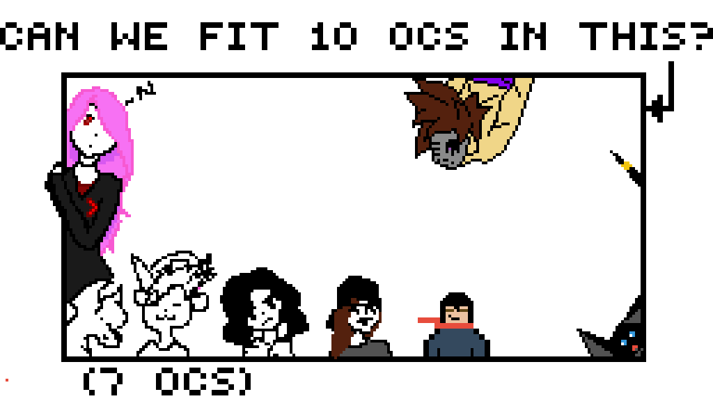 Editing 10 ocs in one box - Free online pixel art drawing tool - Pixilart