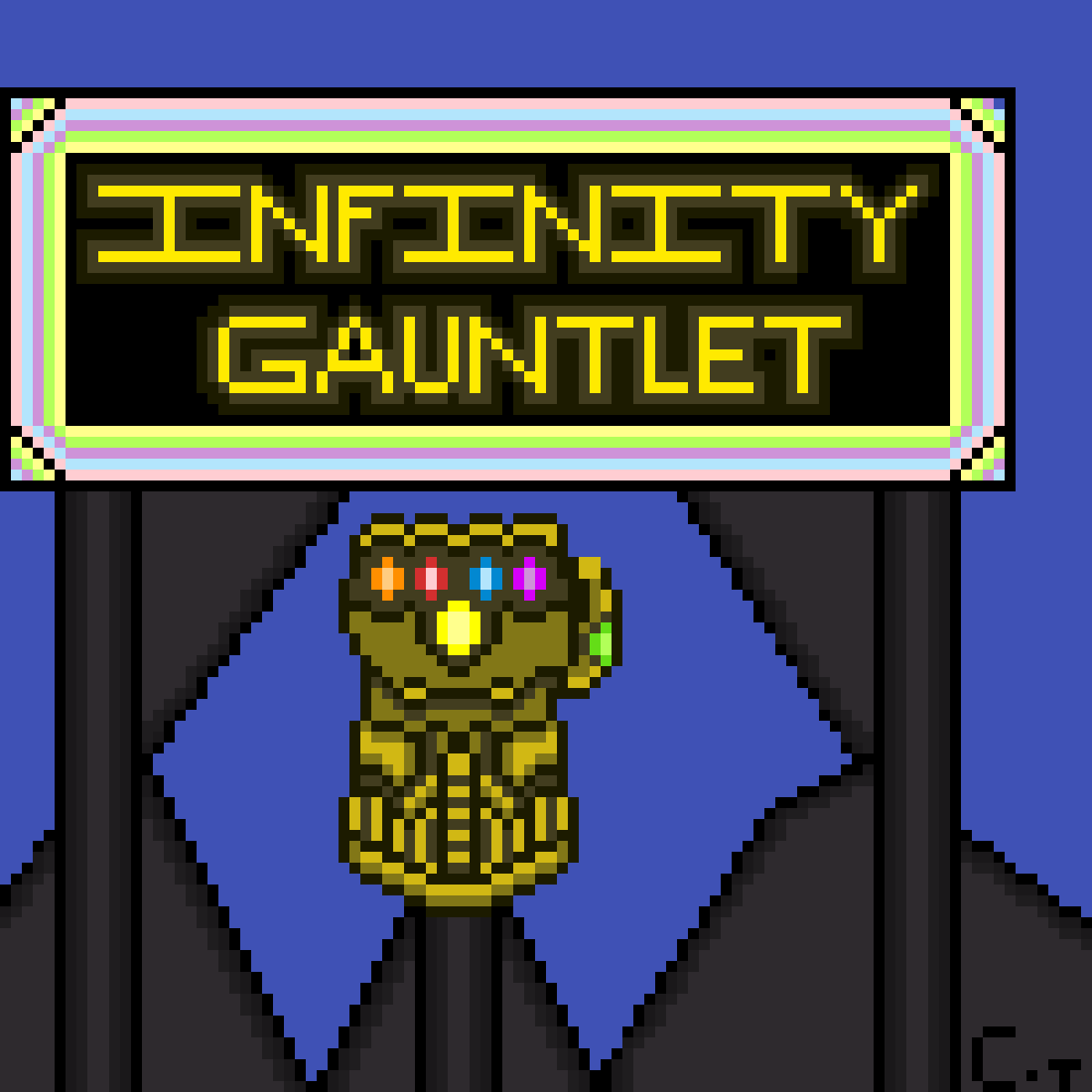 Pixilart - Infinity Gauntlet pixel art by Anonymous