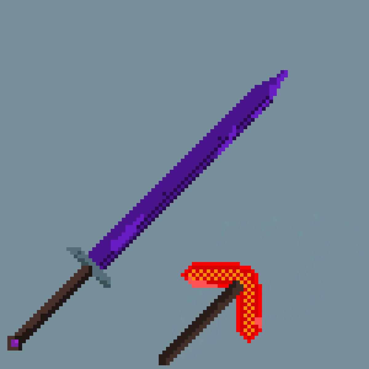 Pixilart - Sword Pick Axe by Pancake14