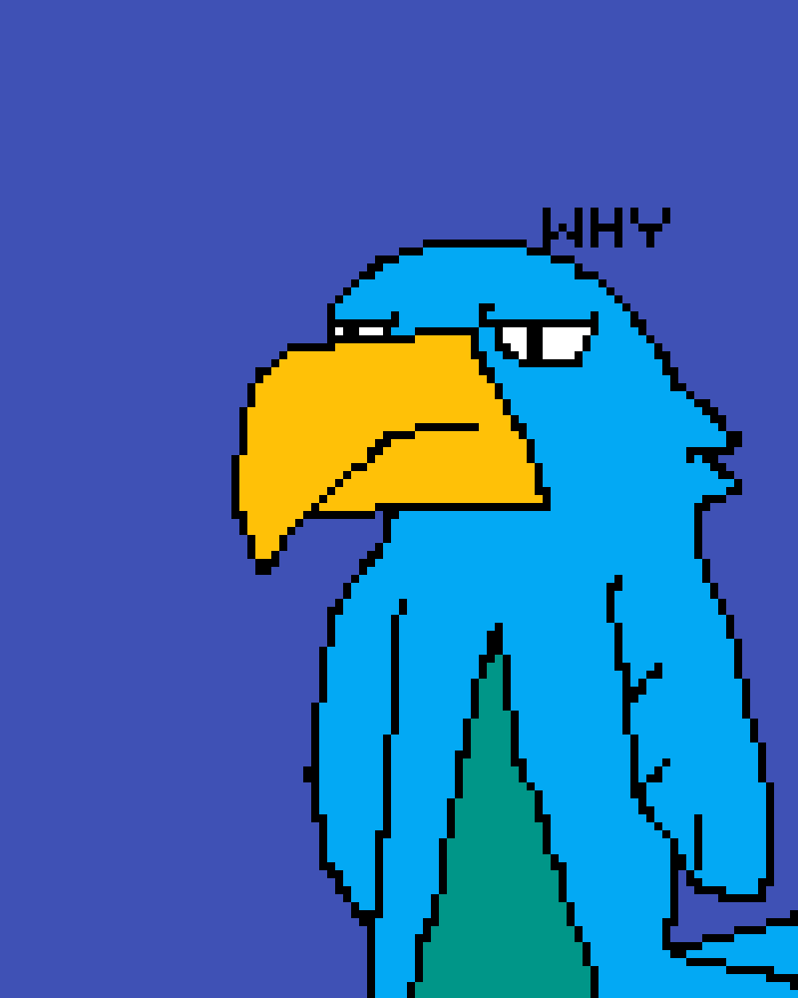 Pixilart - the bird of judgement watches from afar by Dedelol