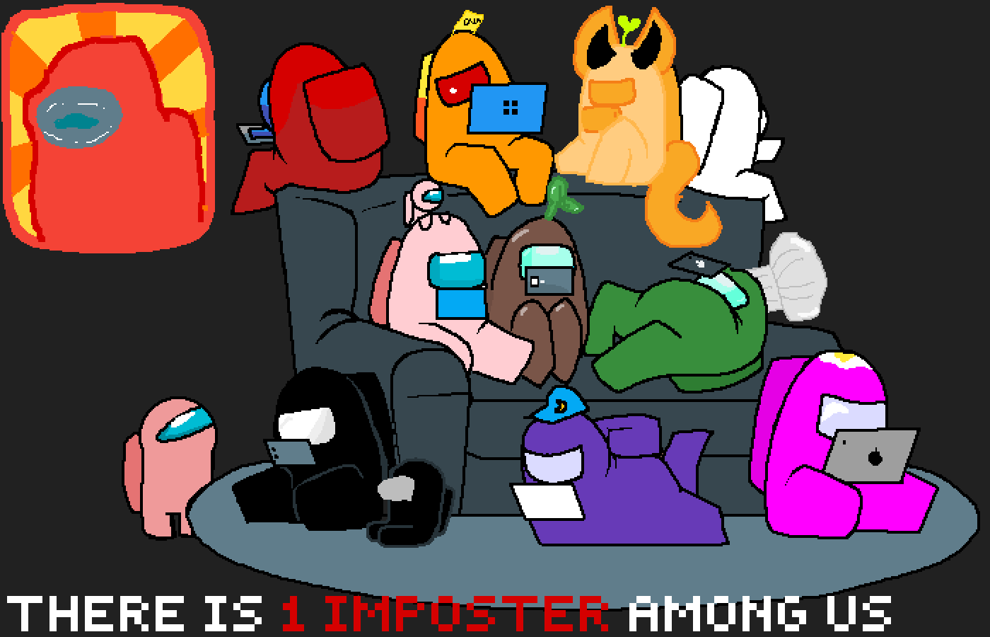 Editing Among Us Imposter - Free online pixel art drawing tool - Pixilart