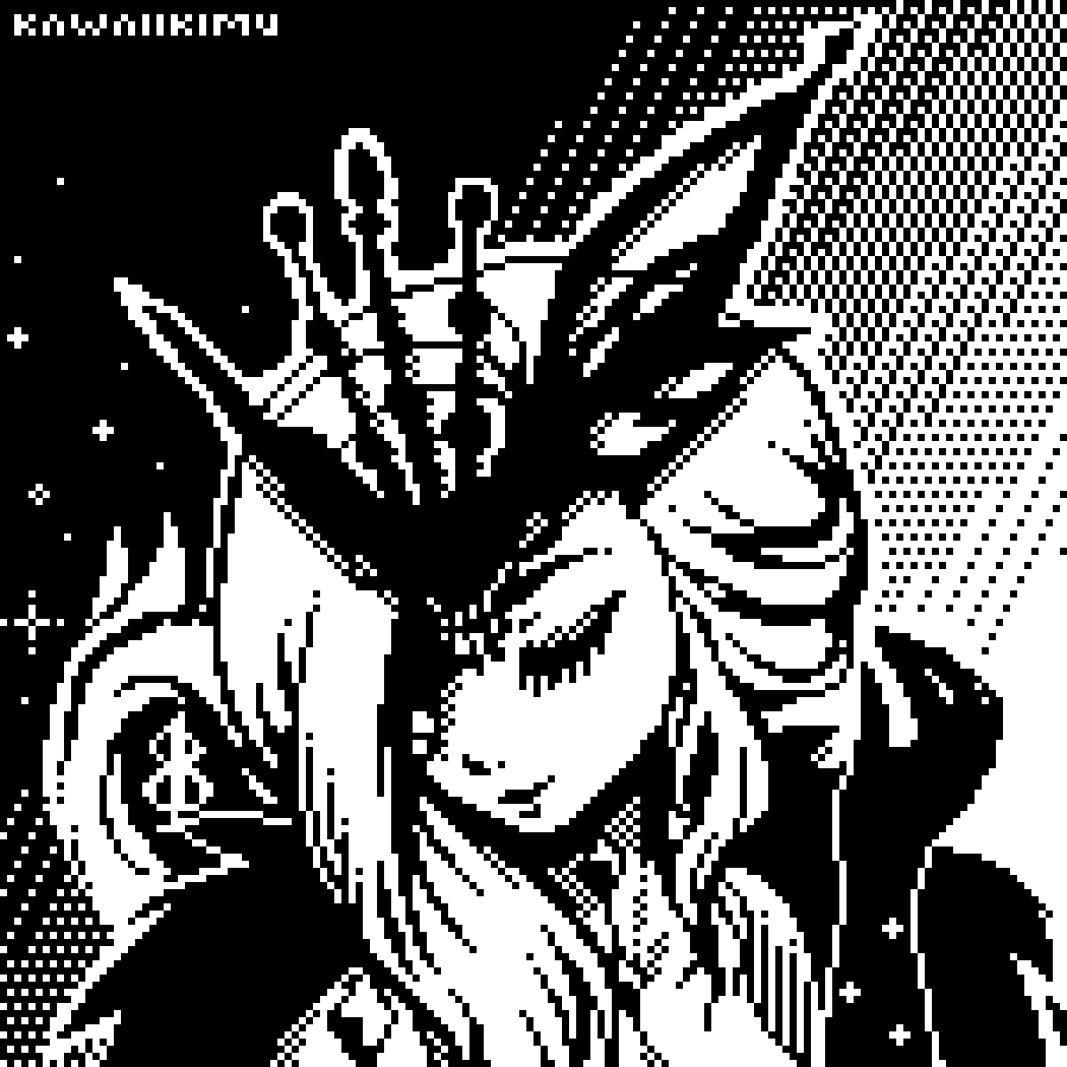 Pixilart - 1 bit Signora by KawaiiKimu
