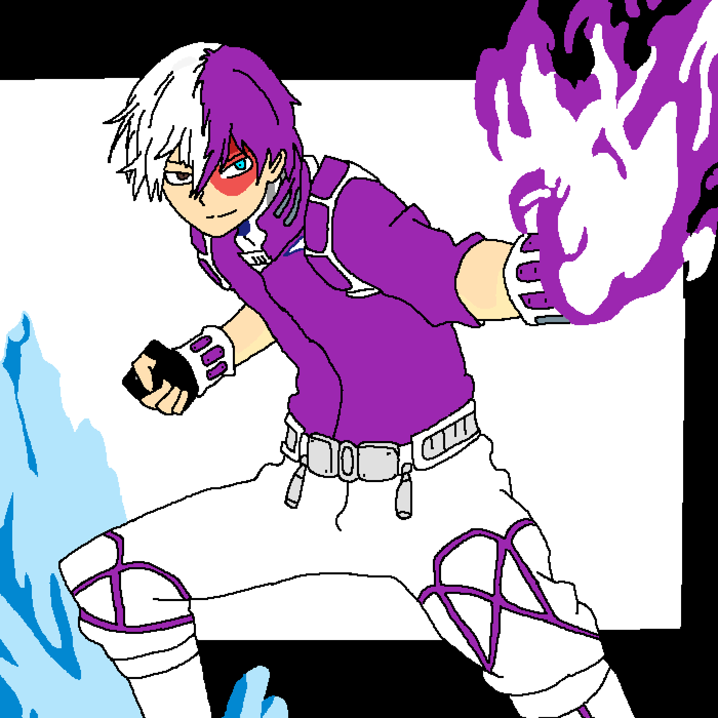 Pixilart - Shoto Todoroki Base by Jasonplayzex