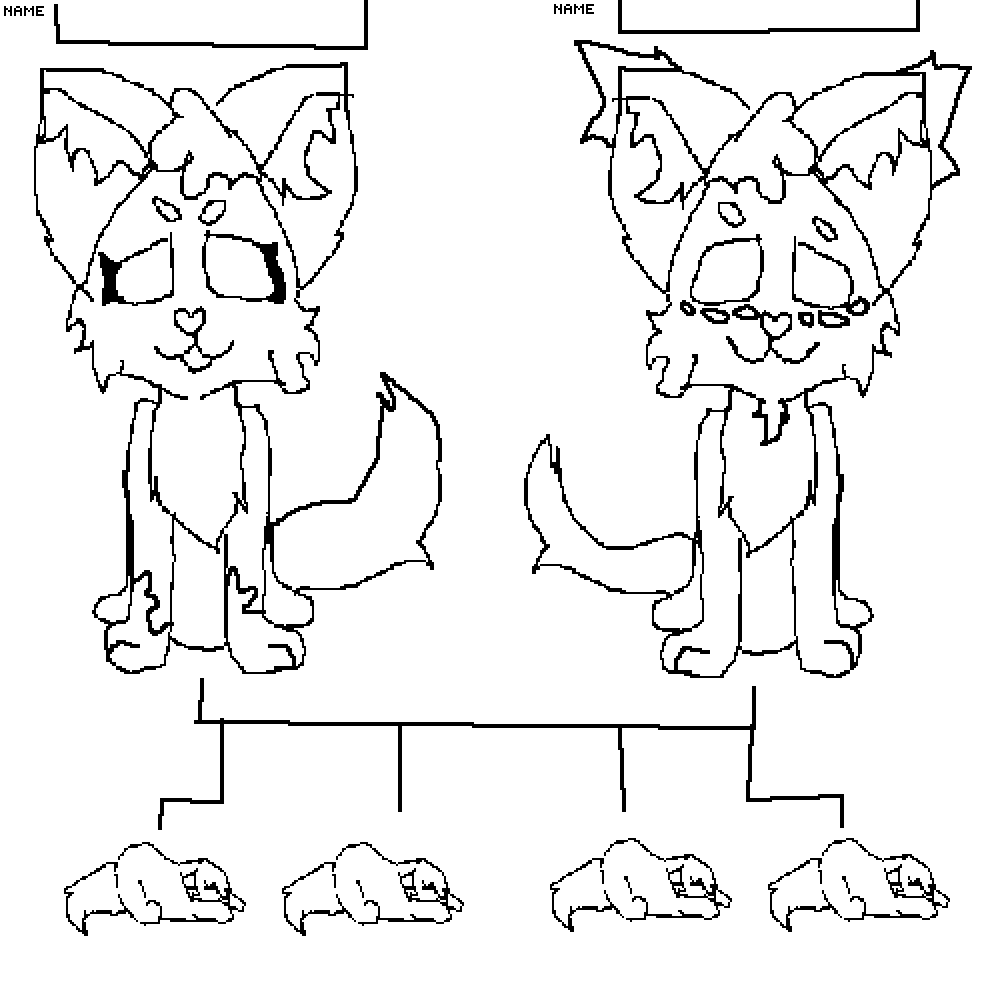 Pixilart - Cat Family Base by Bluemoon28panda