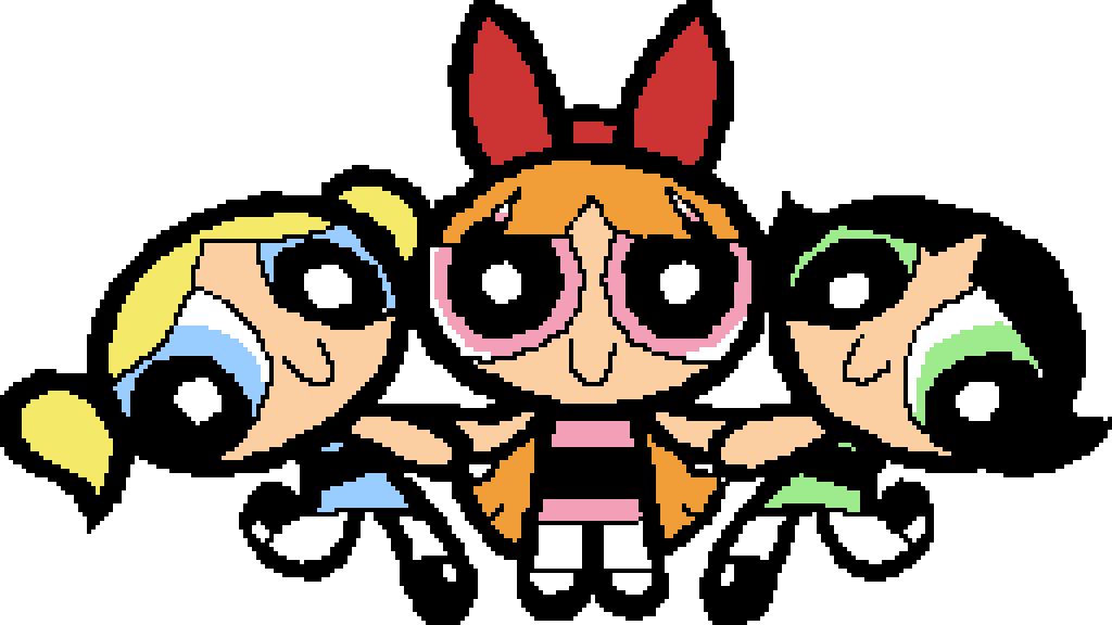 Editing The Powerpuff Girls - Free online pixel art drawing tool - Pixilart