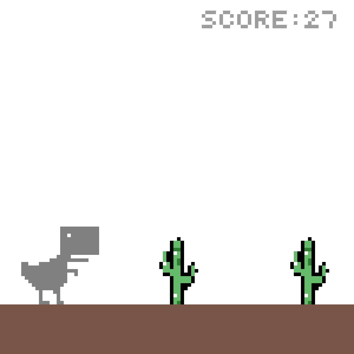 Pixilart - dinosaur jump by 25yoonlee