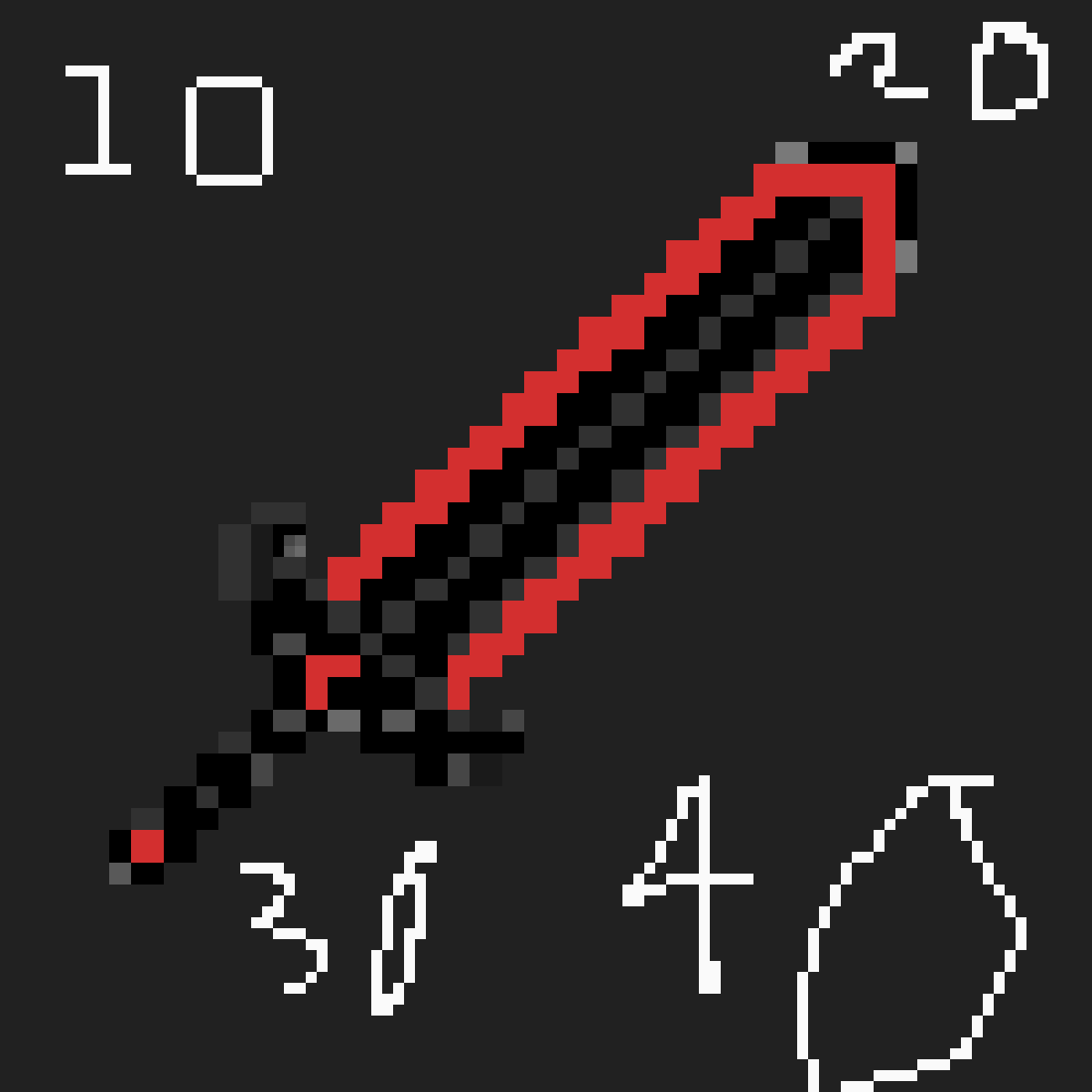 Edición hacker sword with codes - Herramienta gratuita de dibujo en ...