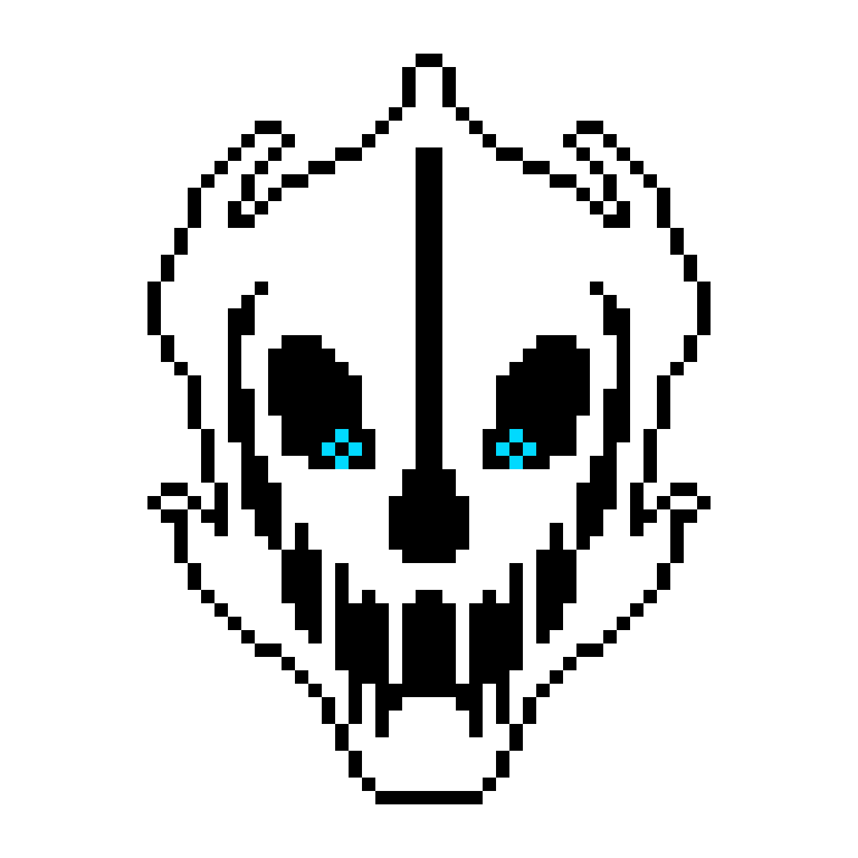 Pixilart - Blue Gaster Blaster by Renasn