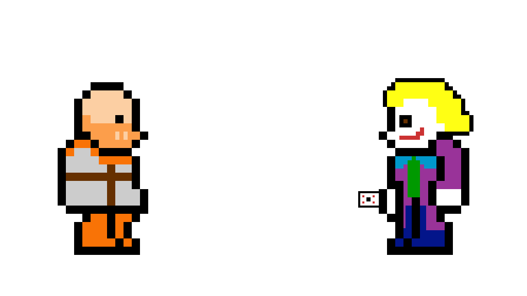 Pixilart - hannibal vs joker by The-Black-Pixel