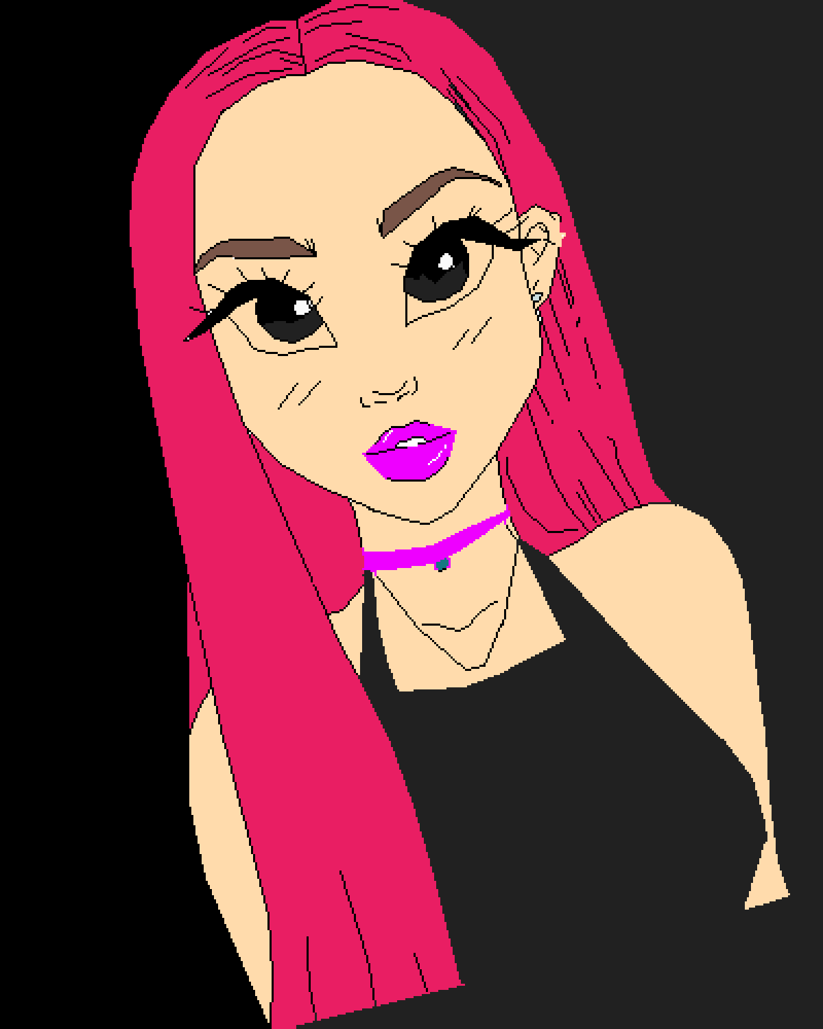 Editing pink girl - Free online pixel art drawing tool - Pixilart