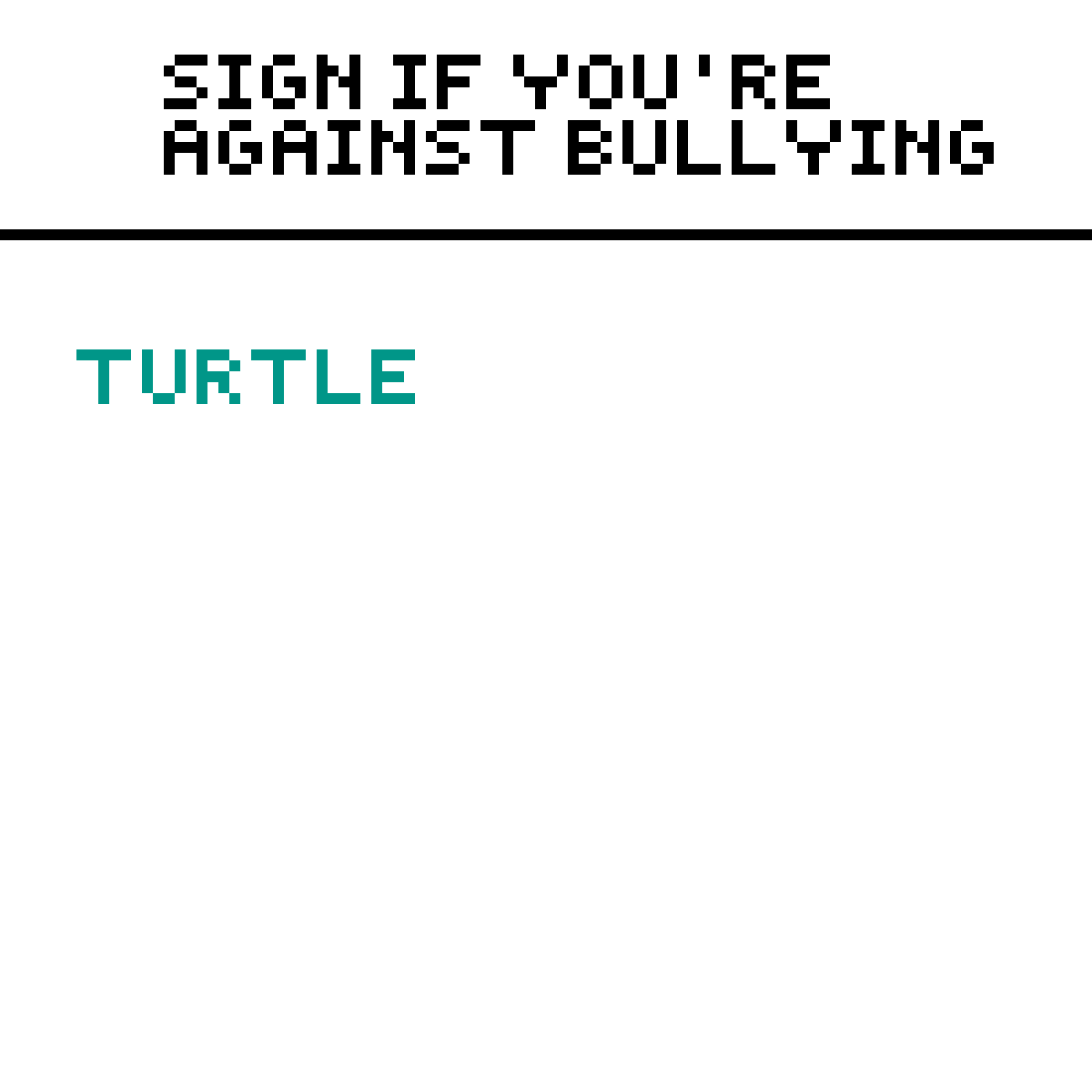 Editing ANTI BULLYING - Free online pixel art drawing tool - Pixilart